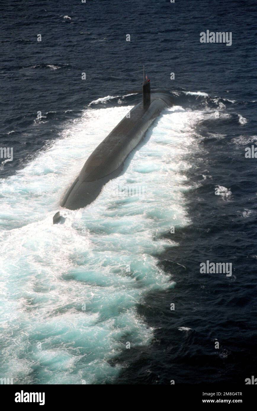 A starboard quarter view of the U.S. Navy's newest nuclear-powered ...