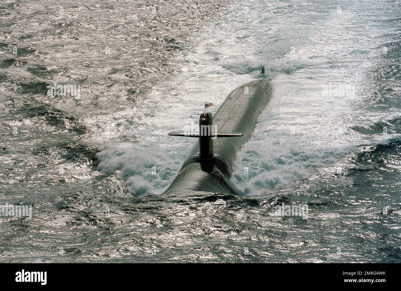 A port bow view of the U.S. Navy's newest nuclear-powered strategic ...