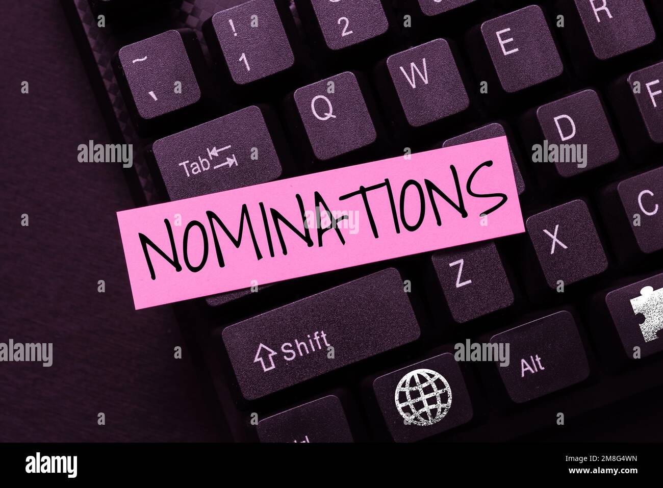 Hand writing sign Nominations. Business idea the act of officially ...