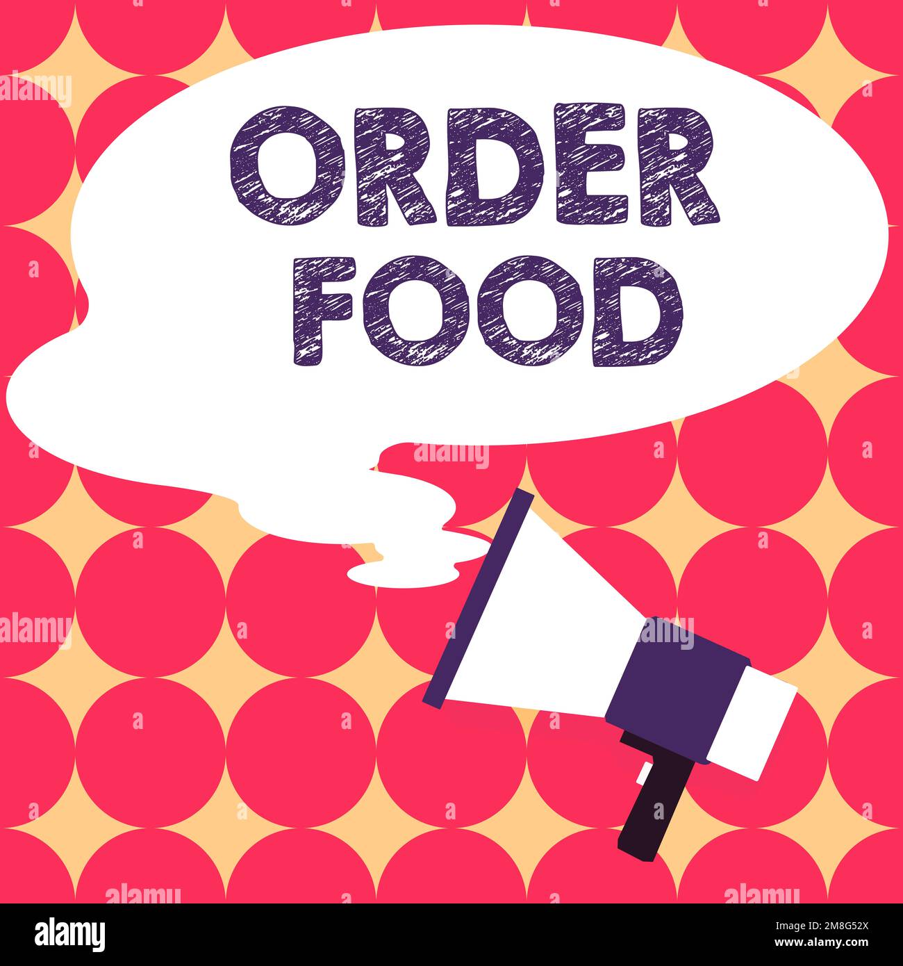 Conceptual caption Order Food. Internet Concept the process of ...