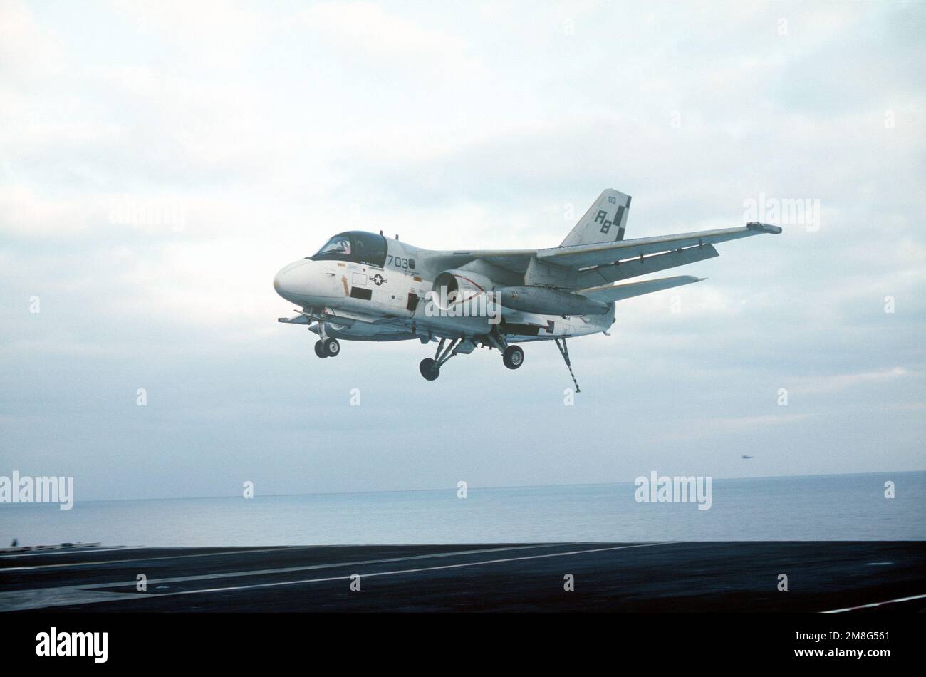 An Air Anti-submarine Squadron 32 (VS-32) S-3A Viking aircraft prepares ...