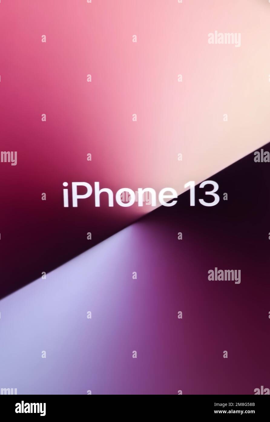 Display of an iPhone 13 handy Stock Photo - Alamy