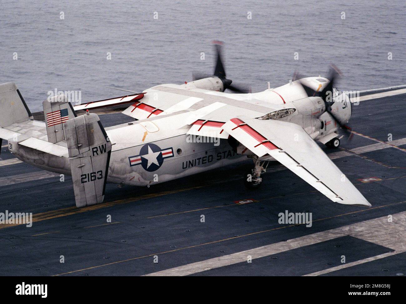 A Fleet Logistic Support Squadron 30 (VRC-30) C-2A Greyhound aircraft ...