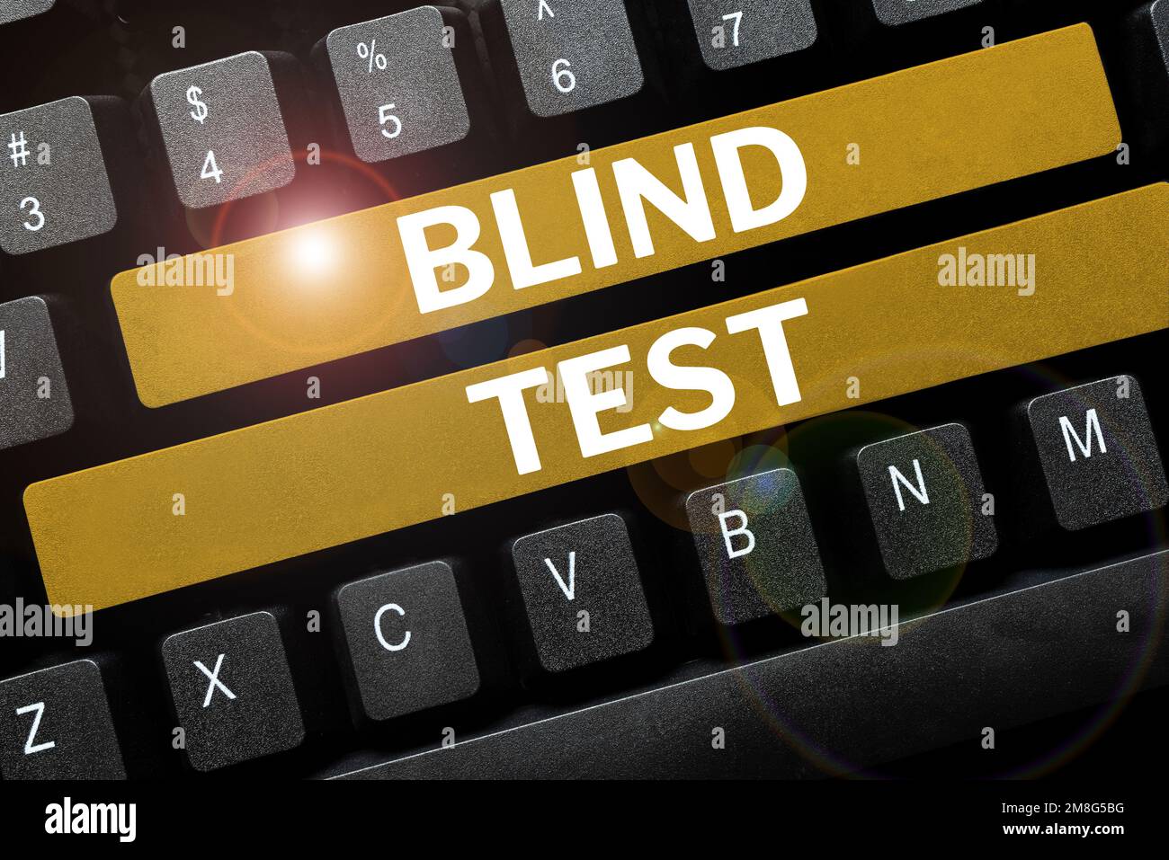 Sign displaying Blind Test, Internet Concept Social engagement with a ...