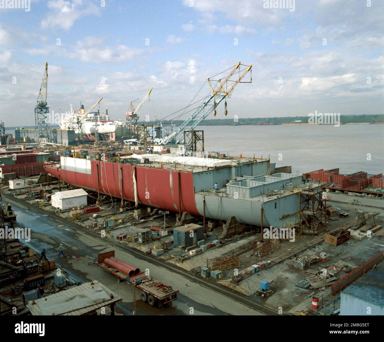 A starboard bow view of the Military Sealift Command surveying ship ...