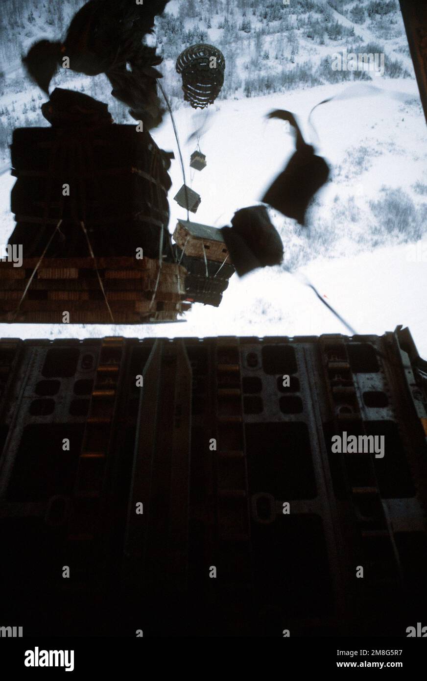 Container Delivery System (CDS) bundles are dropped from a 17th ...