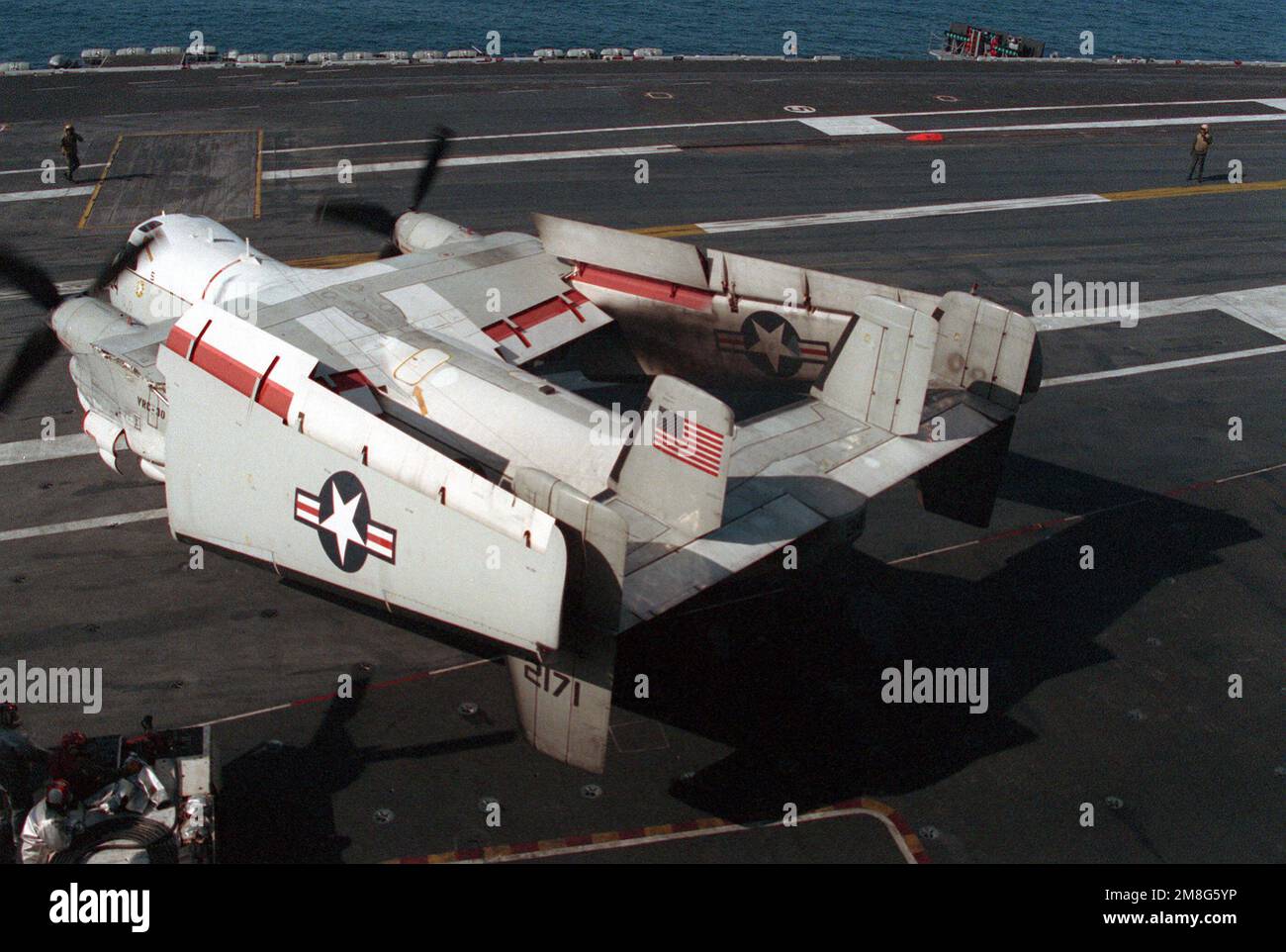 A Fleet Logistic Support Squadron 30 (VRC-30) C-2A Greyhound aircraft ...
