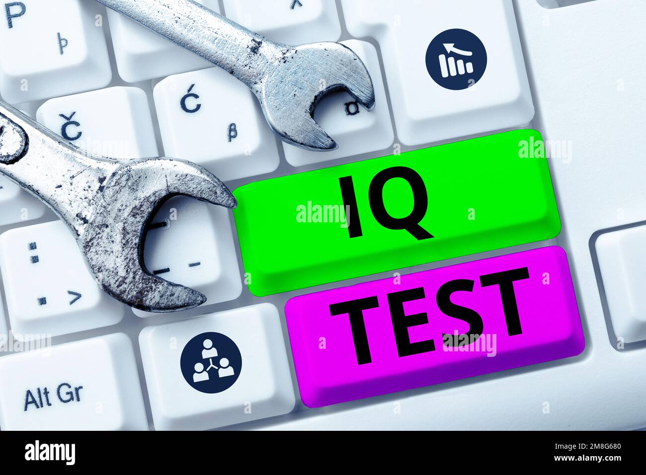 Conceptual caption Iq Test. Business showcase attempt to measure your ...