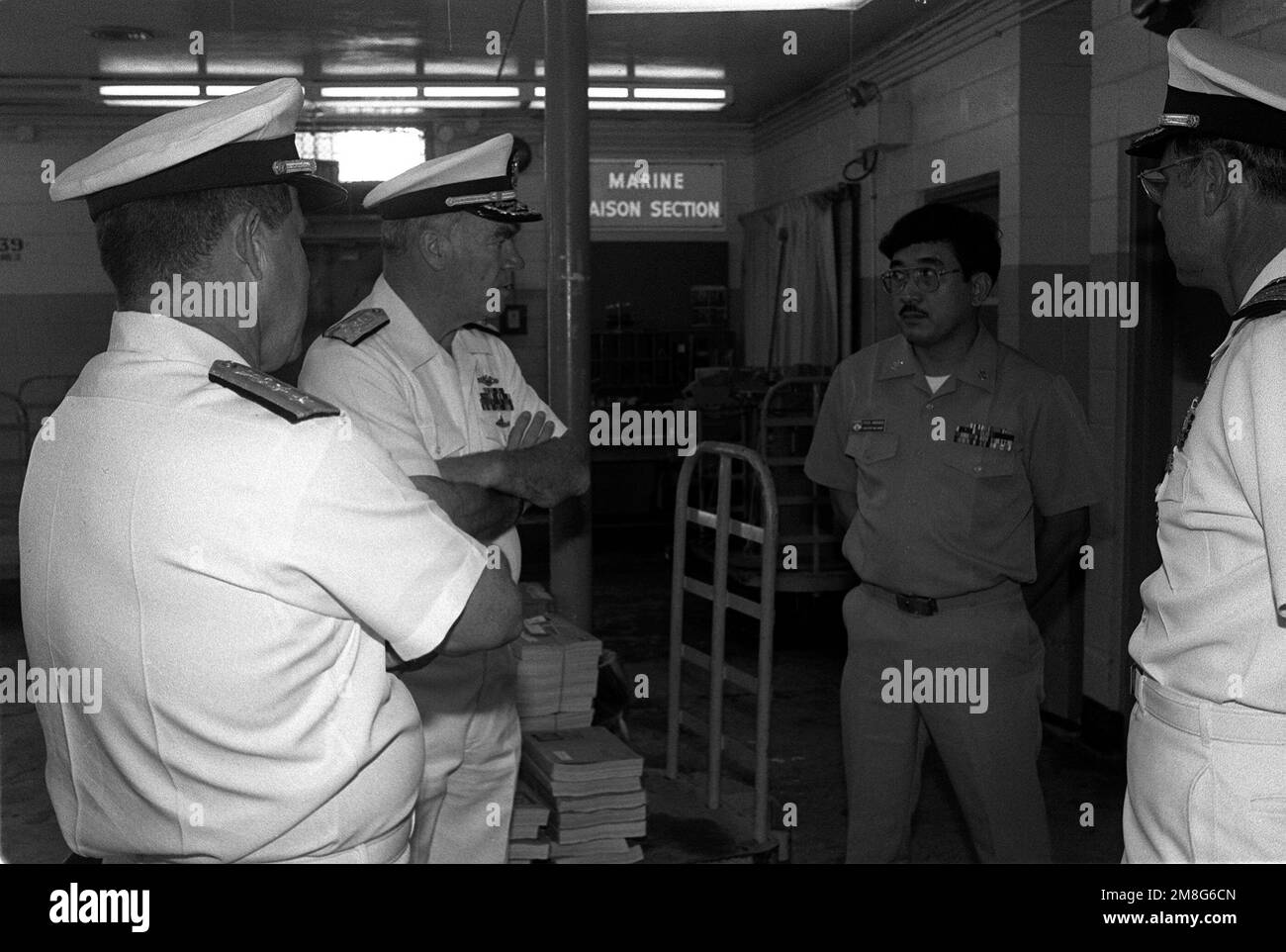 Adm. Frank B. Kelso II, chief of naval operations, talks with MASTER ...