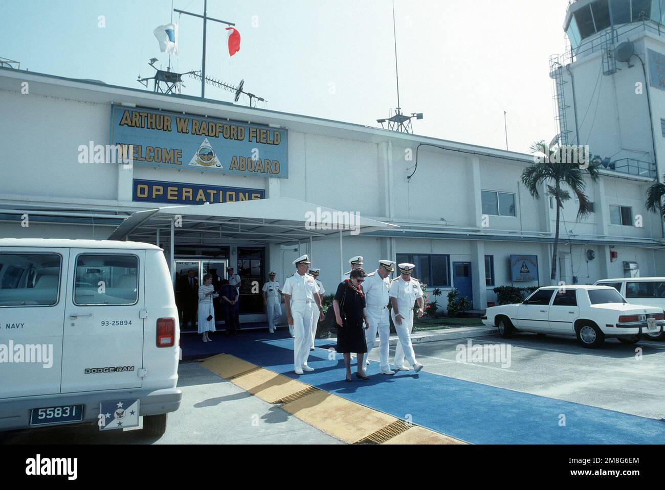 Officers accompany ADM Frank B. Kelso II, chief of naval operations, as ...