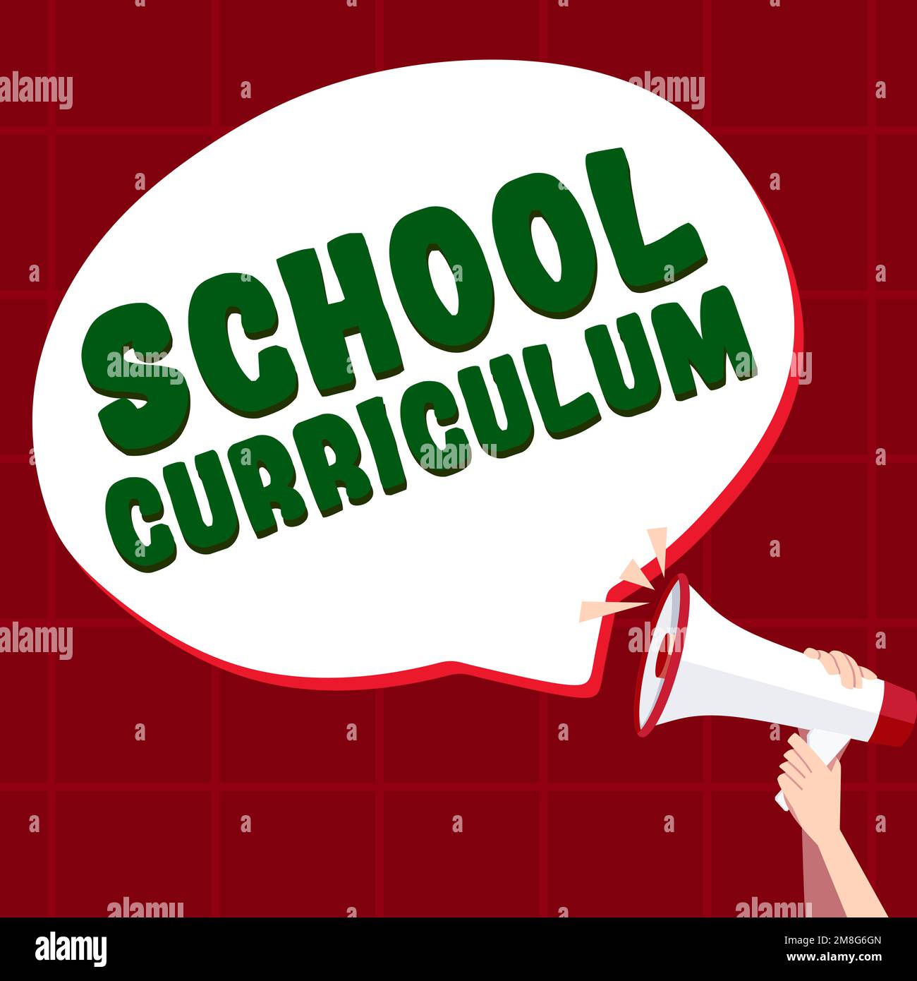 Hand writing sign School Curriculum. Concept meaning designed to ...