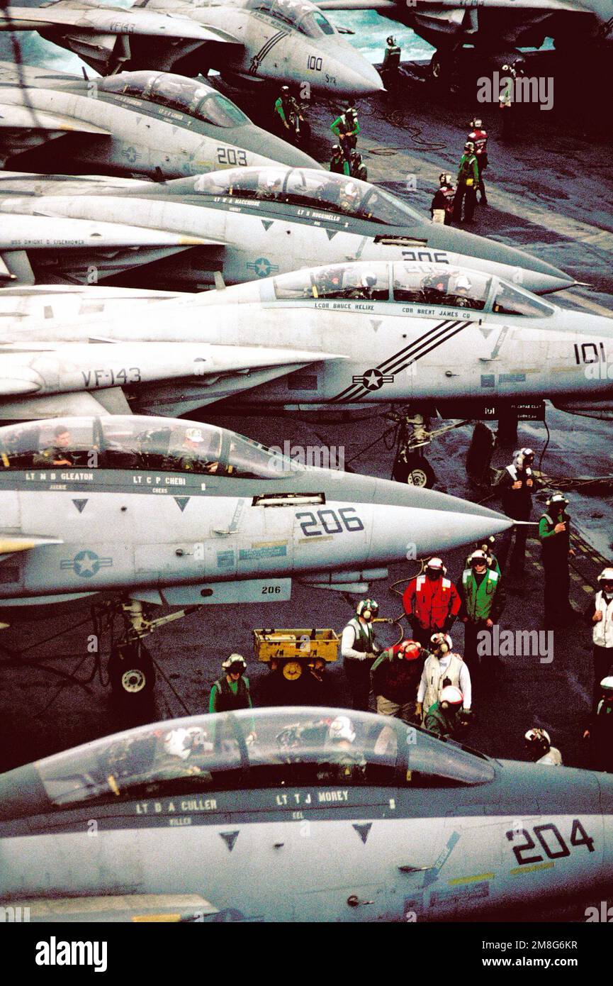 F-14A Tomcats from Fighter Squadrons 142 and 143 (VF-142 and VF-143 ...