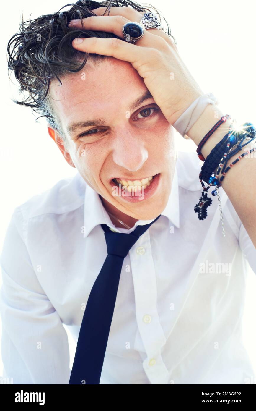 Hes an individual. Low angle portrait of a handsome and stylish young ...