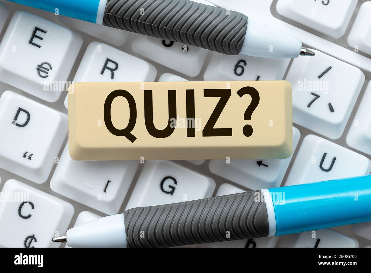 Text caption presenting Quiz. Concept meaning Short Tests Evaluation ...