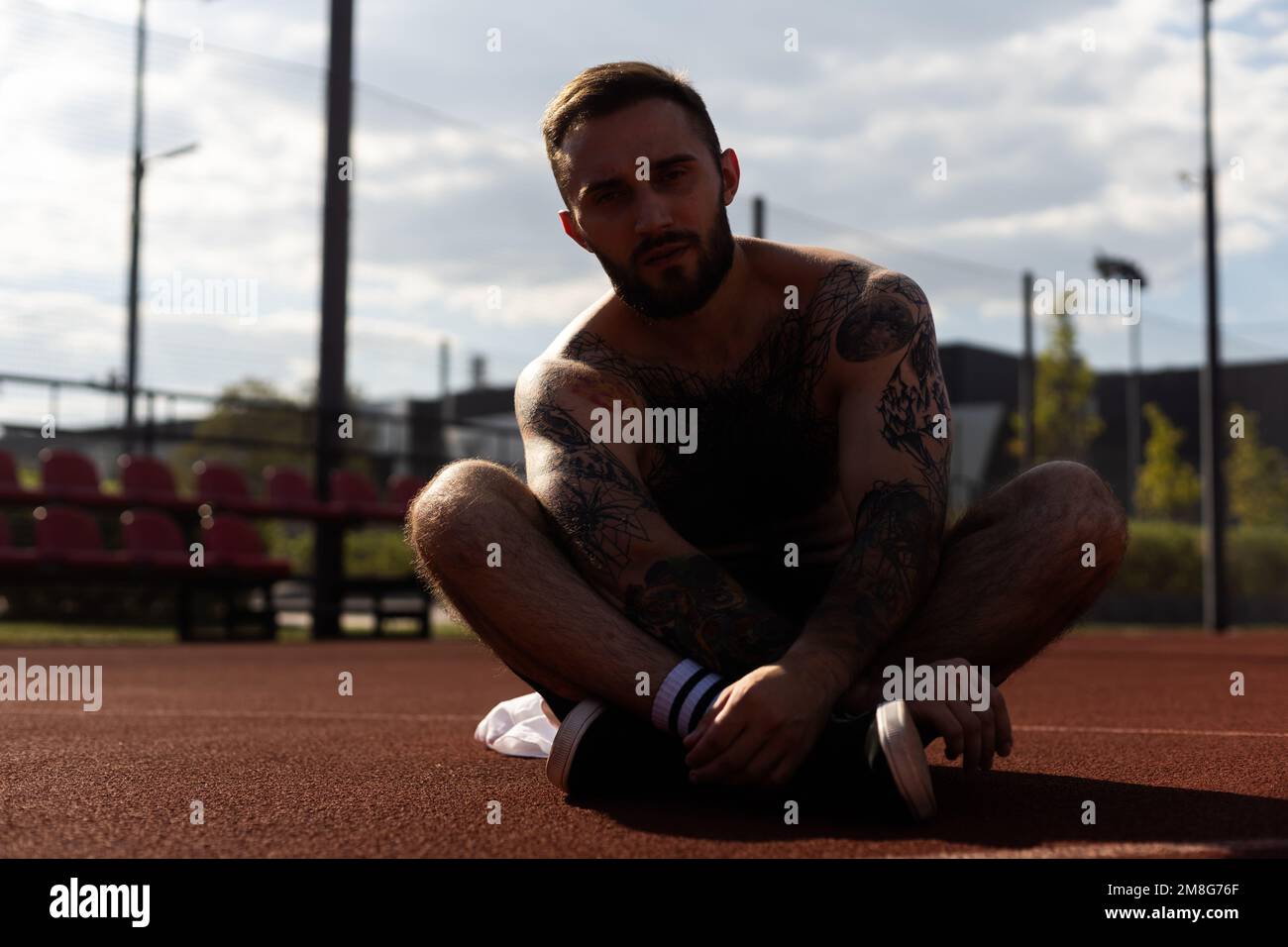 Exhausted runner ethnic hi-res stock photography and images - Alamy