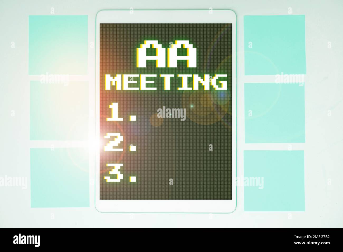 Handwriting text Aa Meeting. Word for gathering of alcohol addicted ...