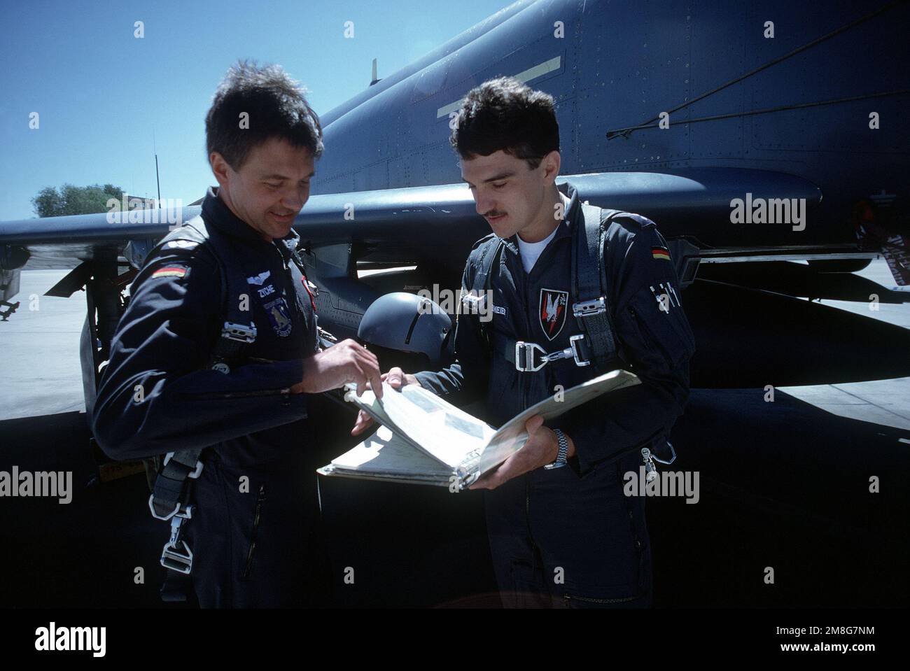 MAJ Reinhard Zyche, left, and CPT Wolfgang Degenmeier, both of the ...