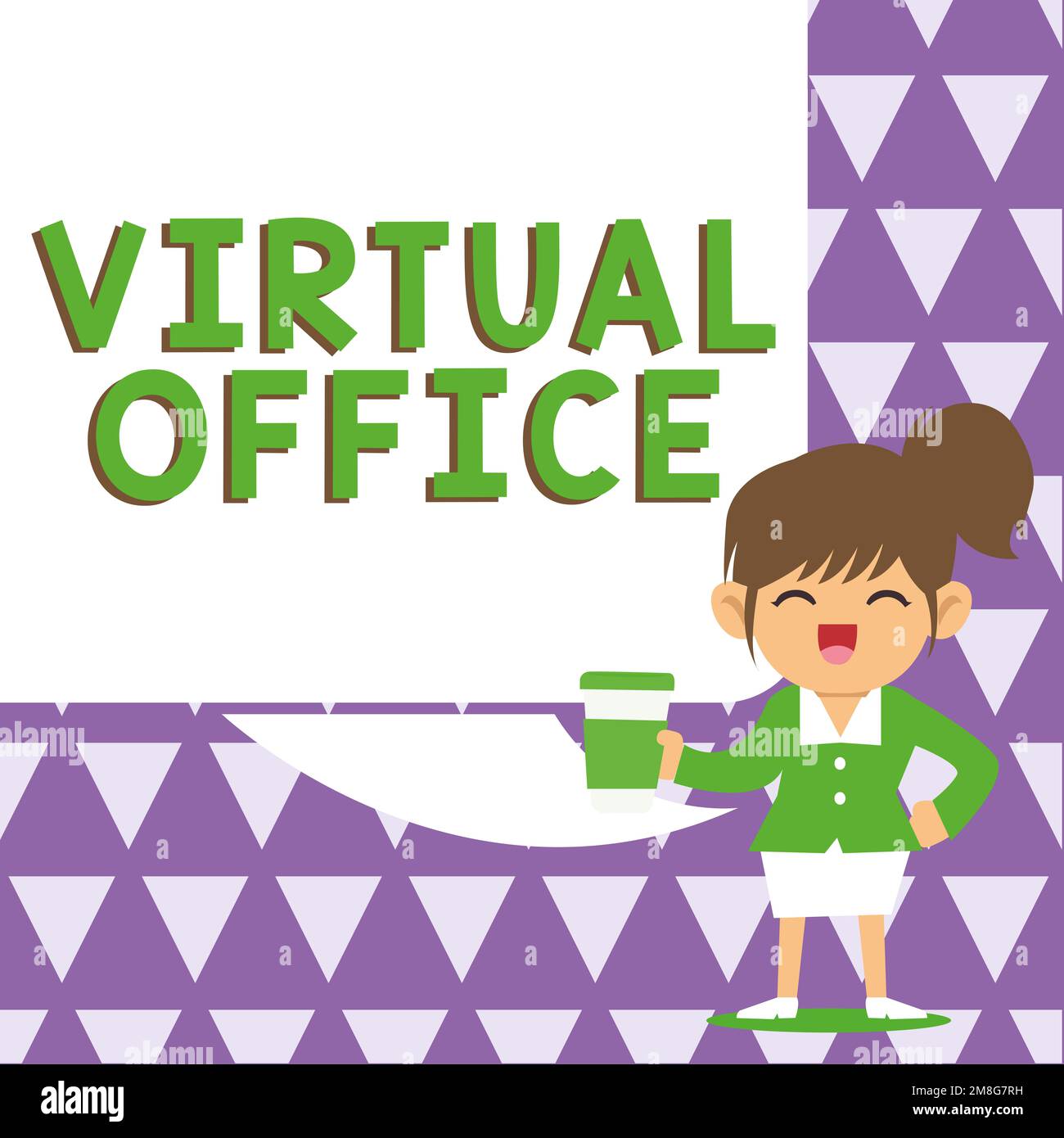 Writing displaying text Virtual Office. Business idea Mobile work ...