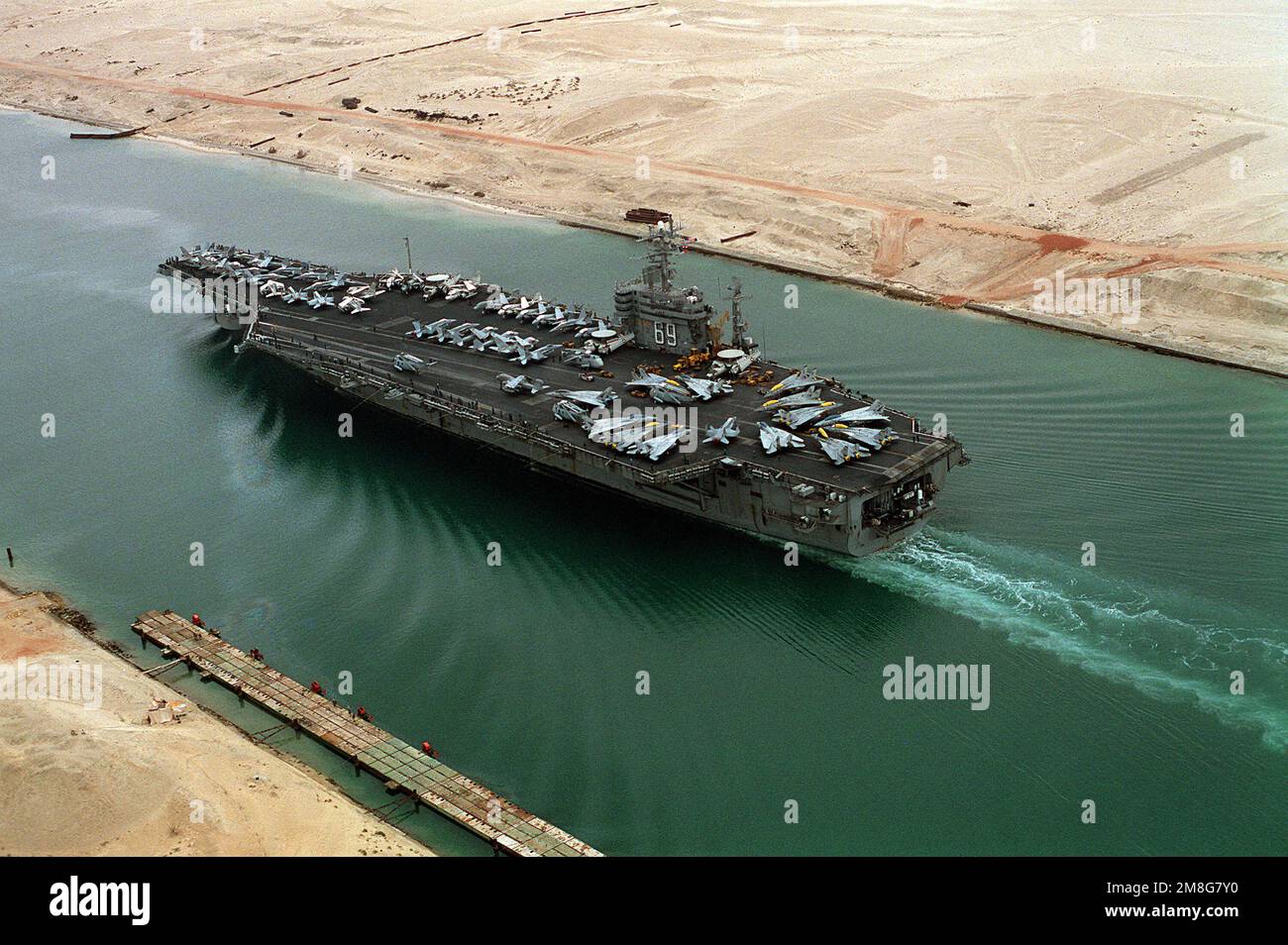 A Port Quarter View Of The Nuclear Powered Aircraft Carrier Uss Dwight D Eisenhower Cvn 69