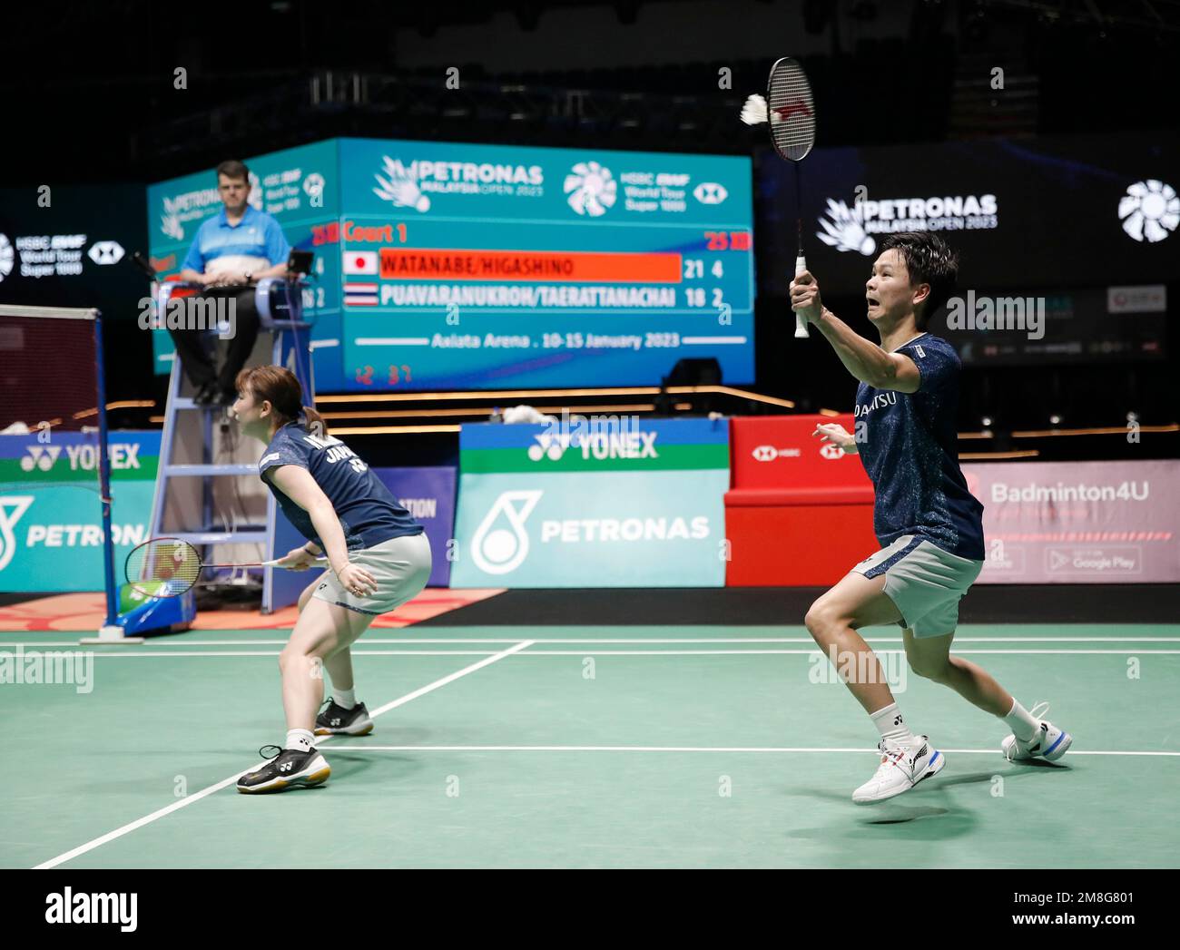 Kuala Lumpur, Malaysia. 14th Jan, 2023. Yuta Watanabe and Arisa ...