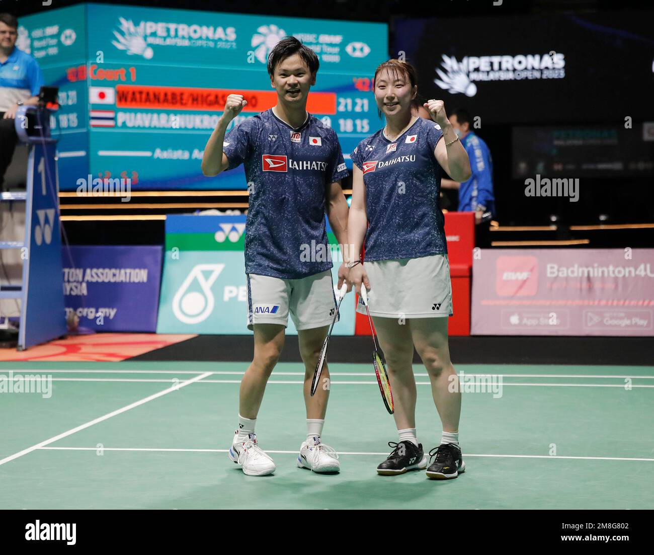 Kuala Lumpur, Malaysia. 14th Jan, 2023. Yuta Watanabe and Arisa ...