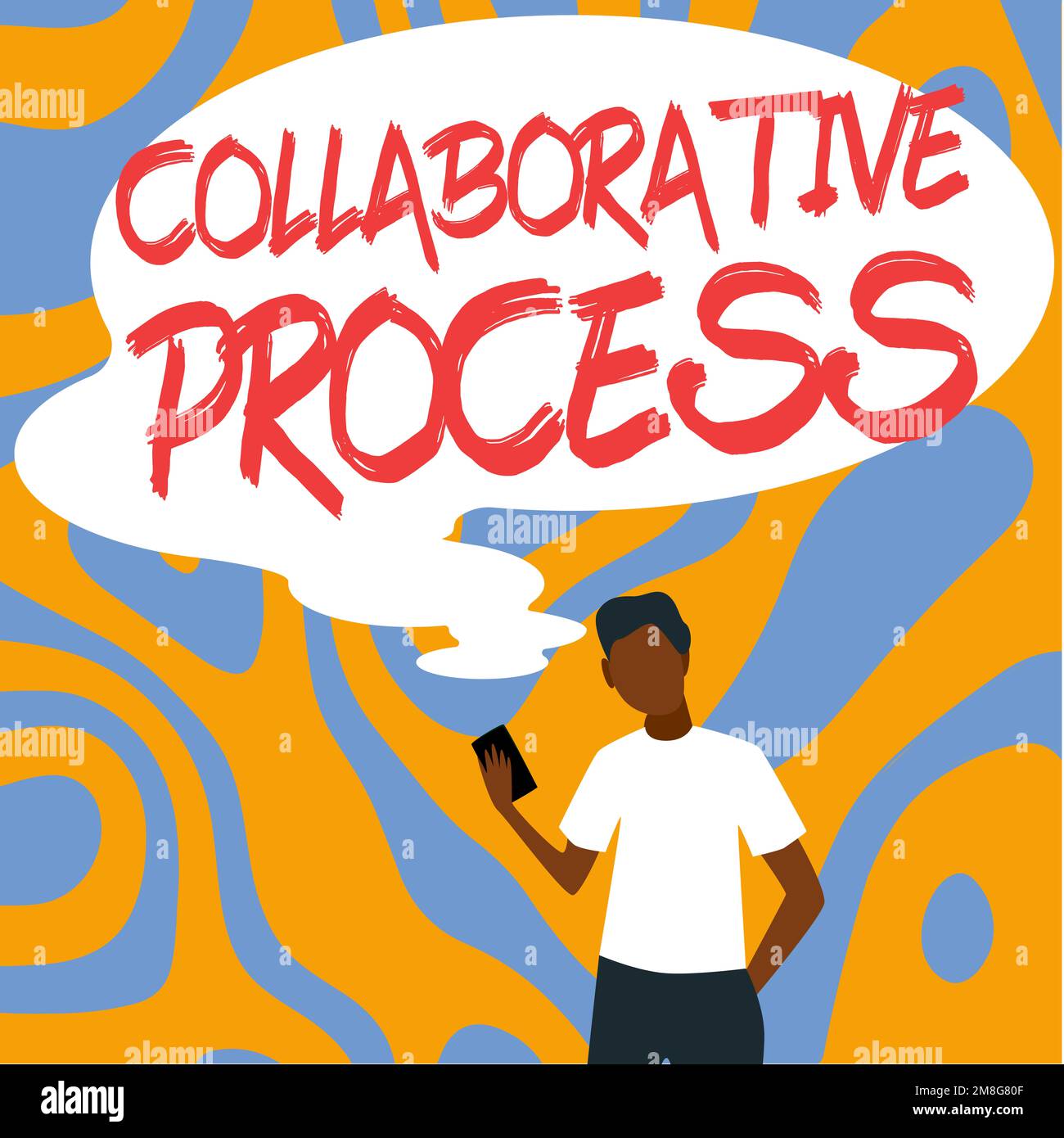 Writing displaying text Collaborative Process. Business showcase people ...