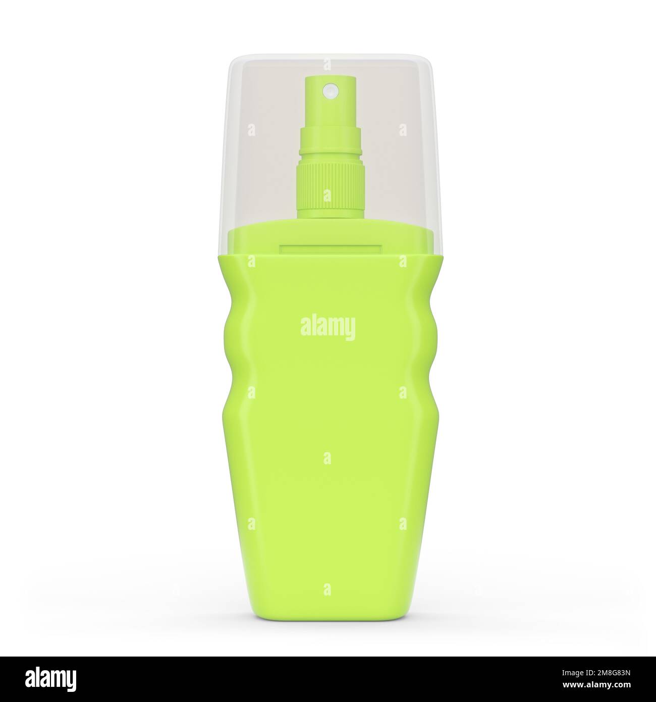 Green sunscreens bottle or sunblock cream tube isolated on white ...