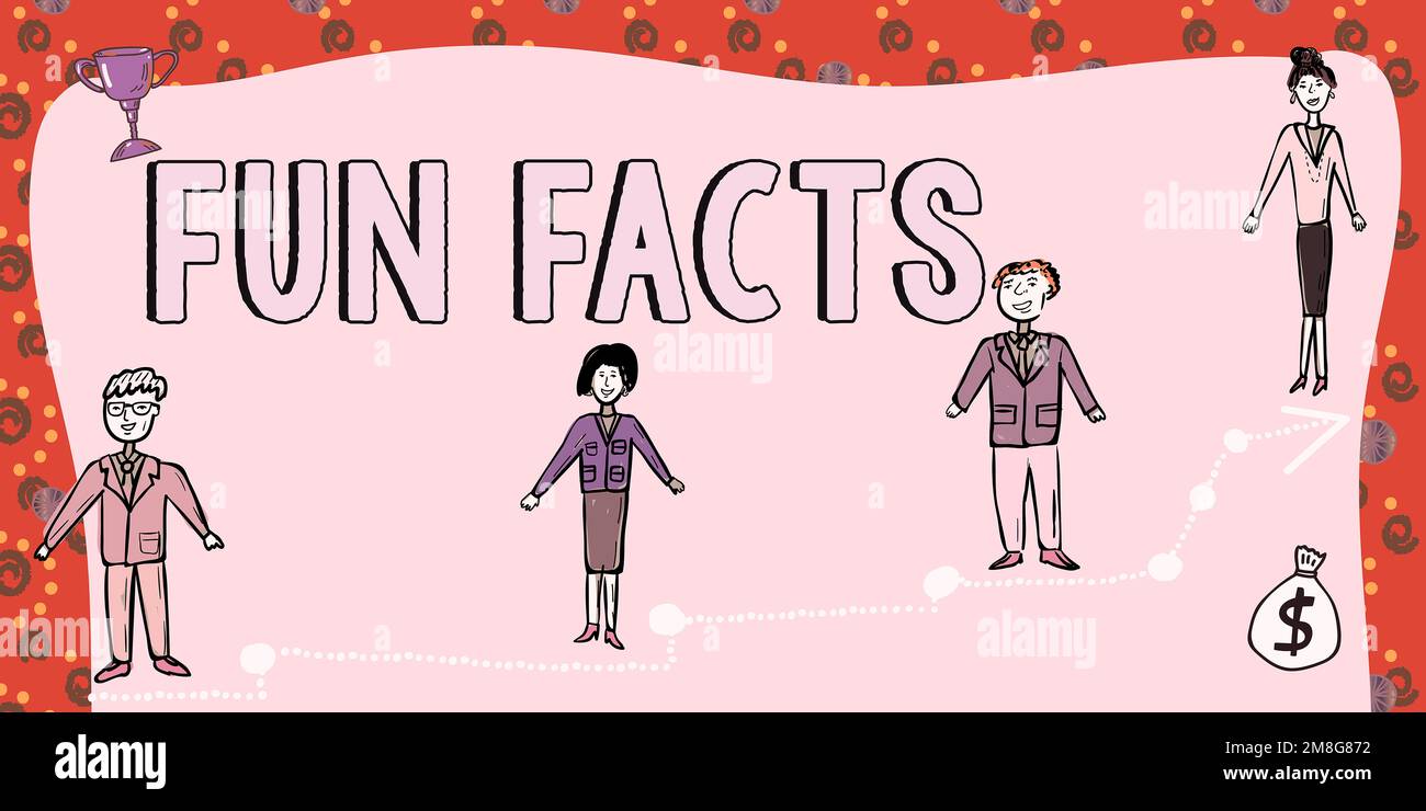 Handwriting text Fun Facts. Word Written on short interesting trivia ...