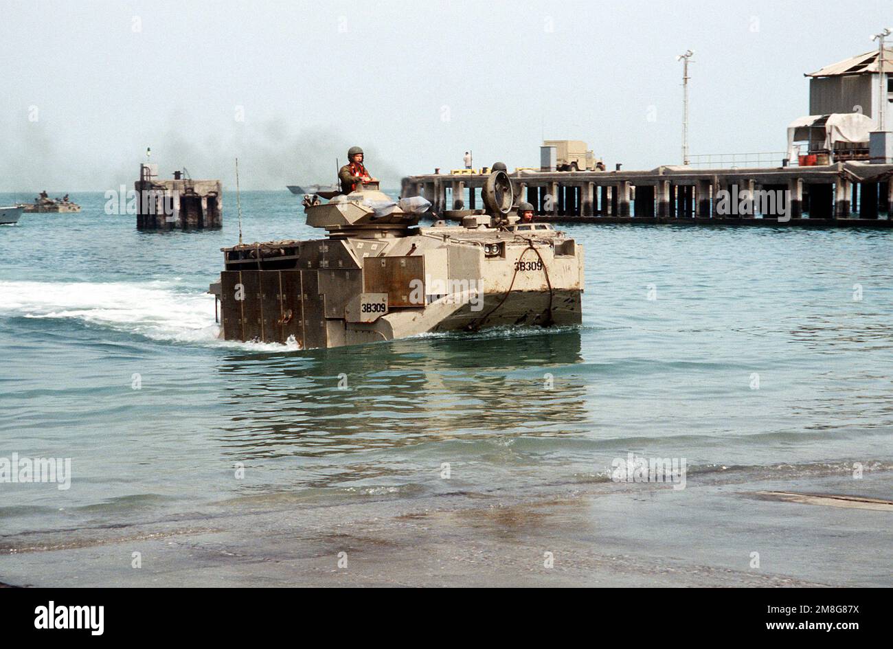 An AAVP-7A1 amphibious assault vehicle of the 22nd Marine Expeditionary ...