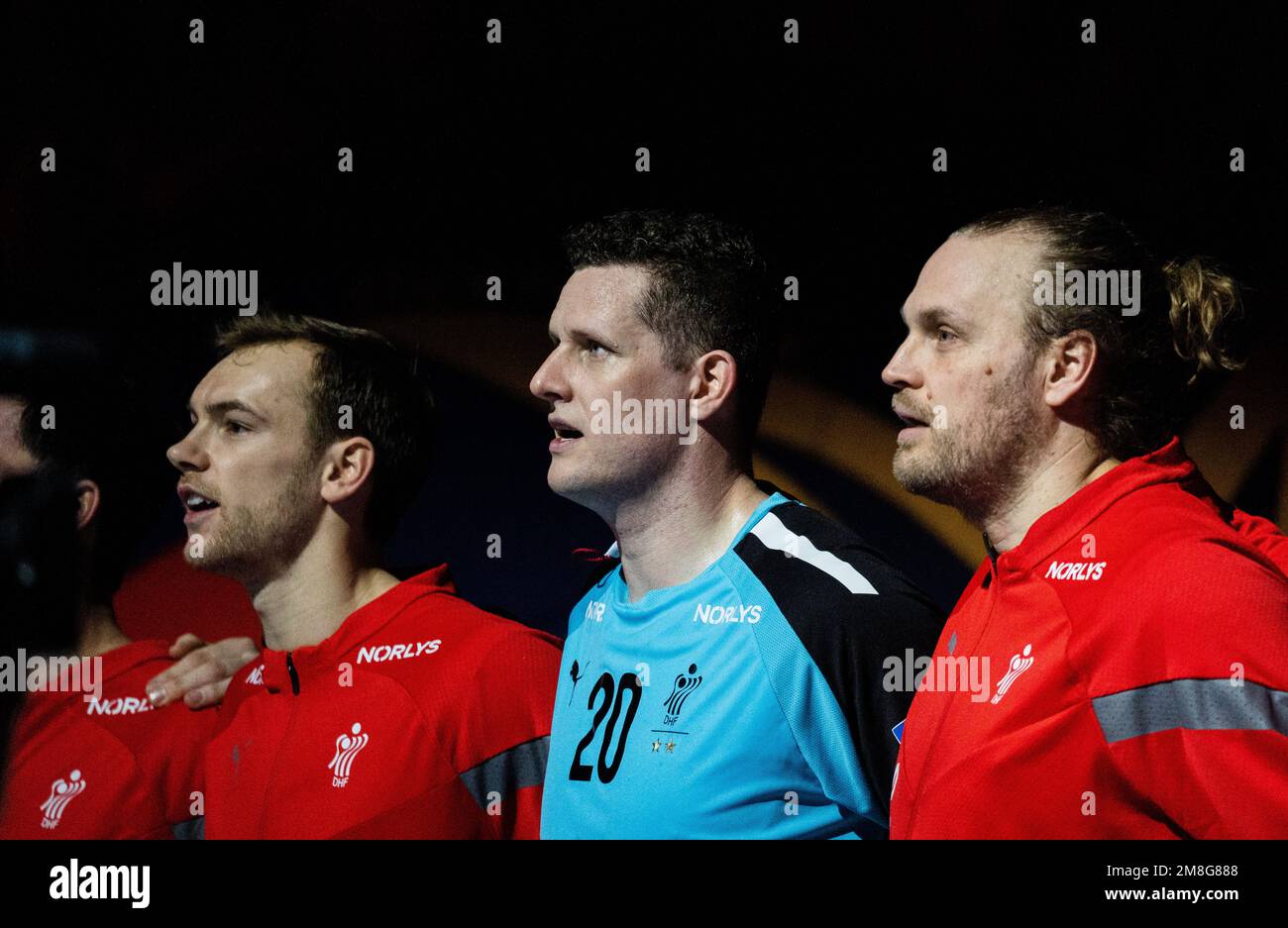 Malmo, Sweden. 13th Jan, 2023. Kevin Moller (20) of Denmark seen during ...