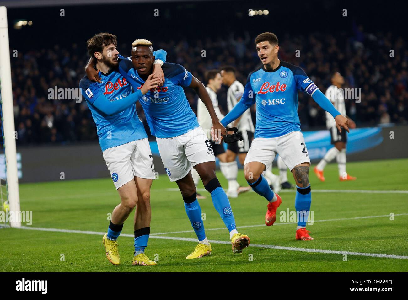 Diego Armando Maradona stadium, Naples, Italy, January 13, 2023, Victor ...