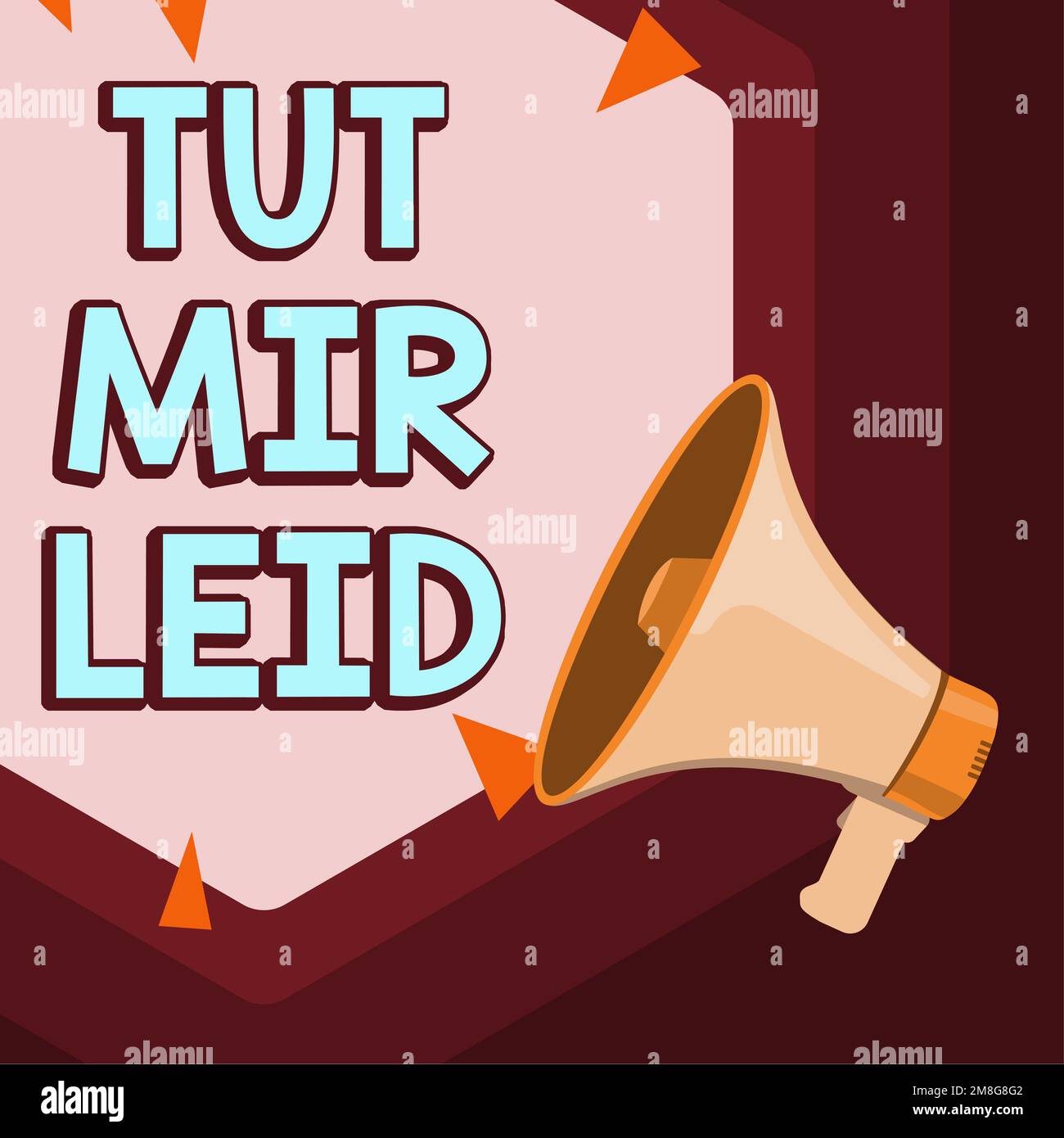 Sign displaying Tut Mir Leid, Business idea asking forgiveness for what ...