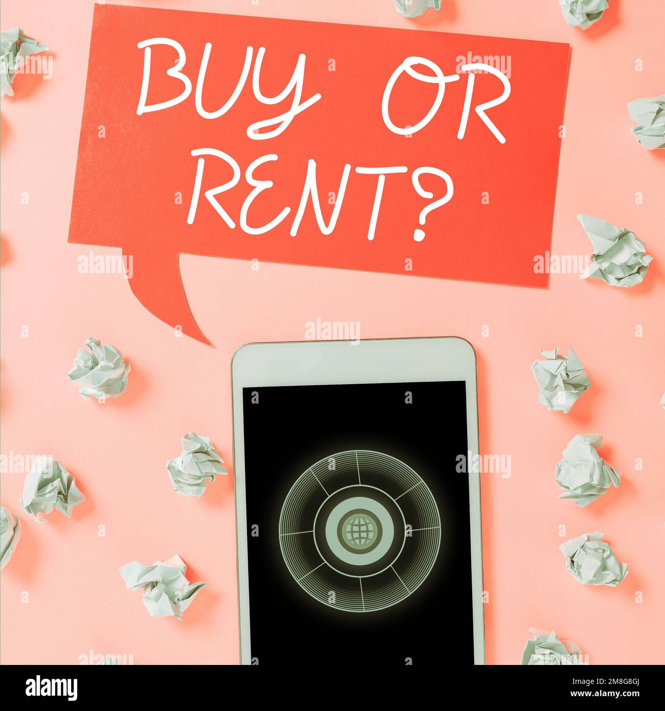 Text sign showing Buy Or Rent, Business concept Doubt between owning ...