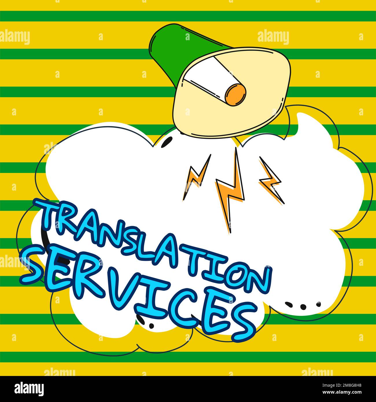 Hand writing sign Translation Services. Business overview organization ...