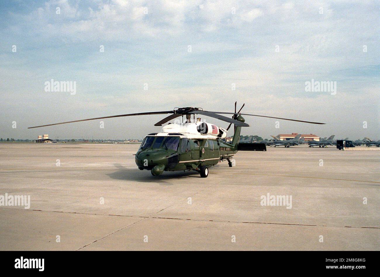 Marine Corps One, a VH-60N helicopter from the Executive Flight ...