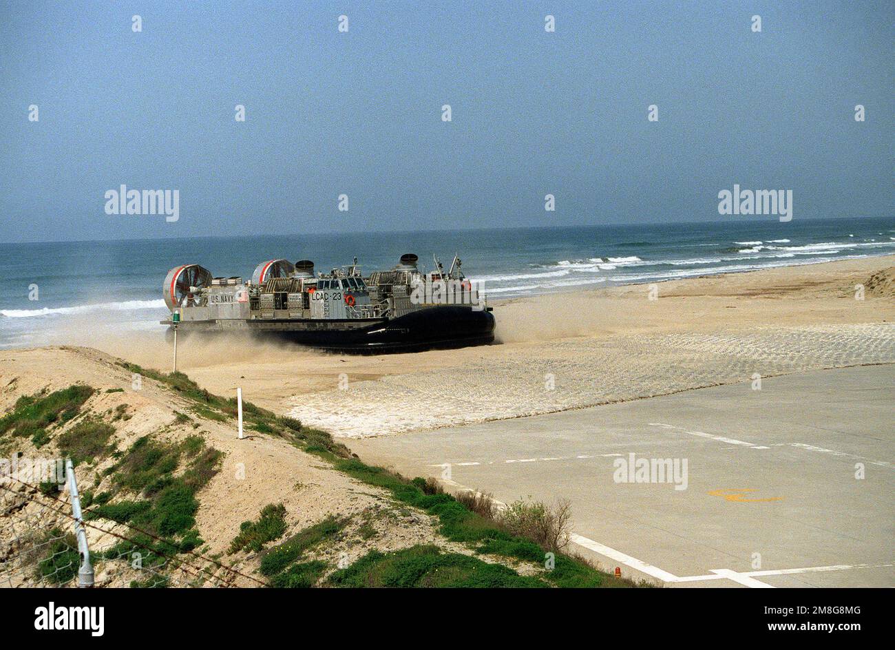 Air-cushioned landing craft LCAC-23 of Assault Craft Unit 5 (ACU-5 ...