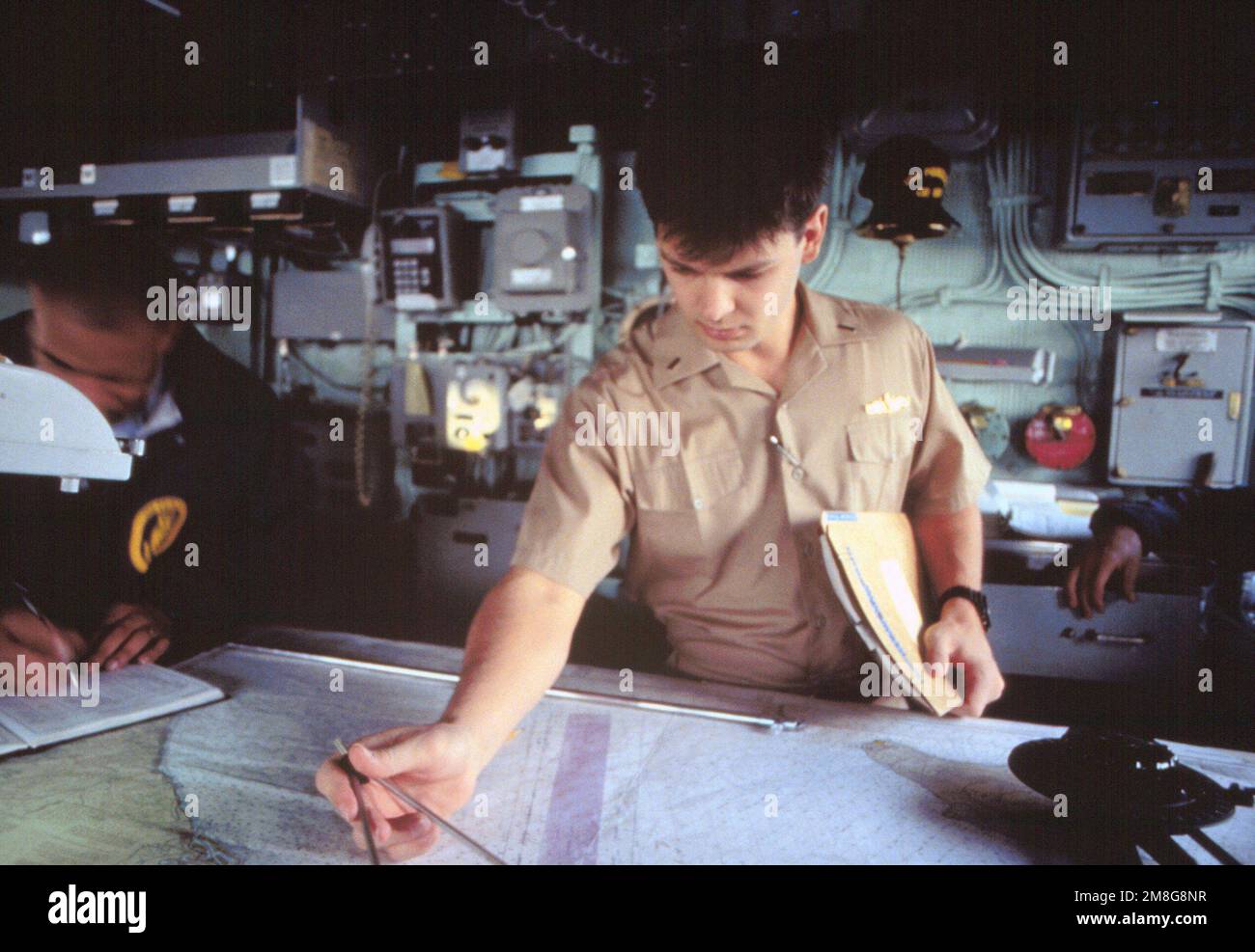 Lieutenant Junior Grade Daryl Woodworth , assistant navigator on board ...