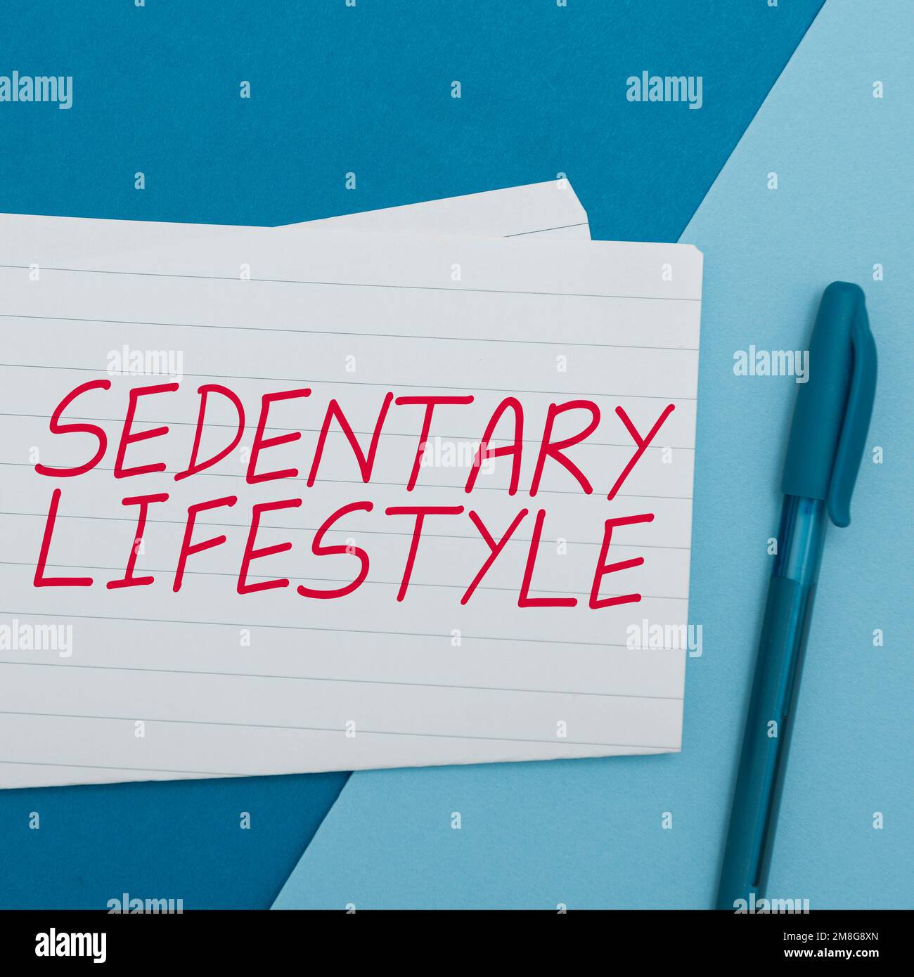 Hand writing sign Sedentary Lifestyle. Business idea ways and means of ...