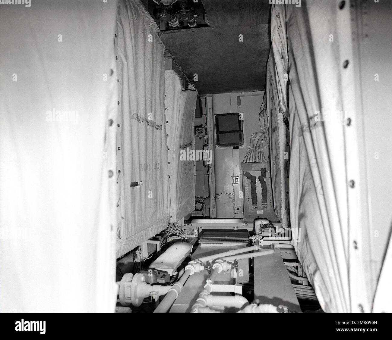 Aegis radar room Number 3 on the guided missile curiser LAKE ERIE (CG ...