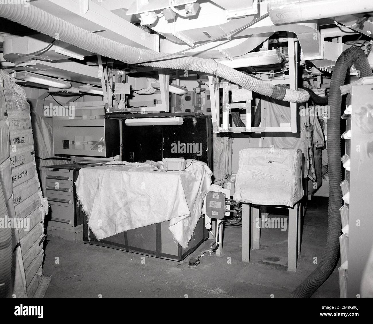 Aegis radar room Number 1 on the guided missile curiser LAKE ERIE (CG ...