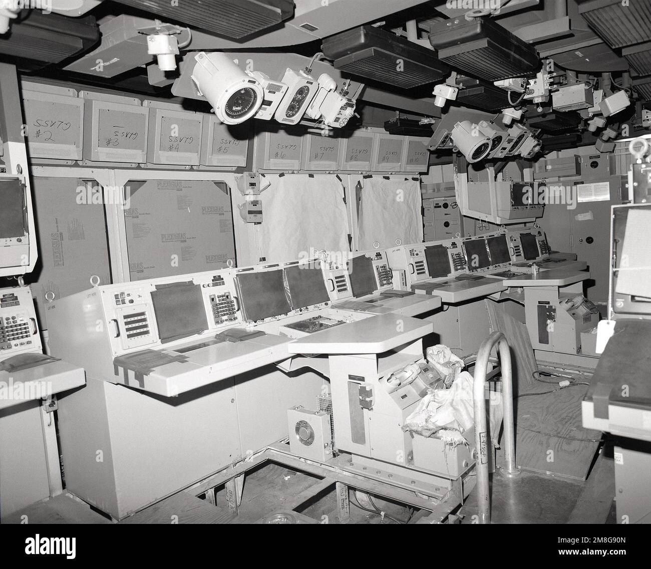 The combat information center on the guided missile cruiser LAKE ERIE ...