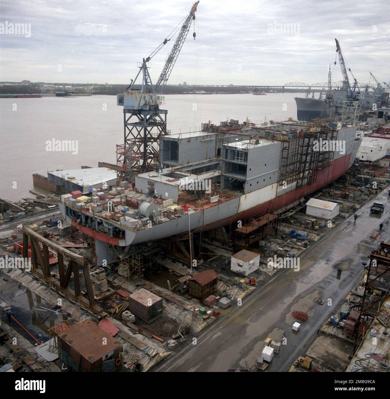 A starboard quarter view of the Military Sealift Command surveying ship ...