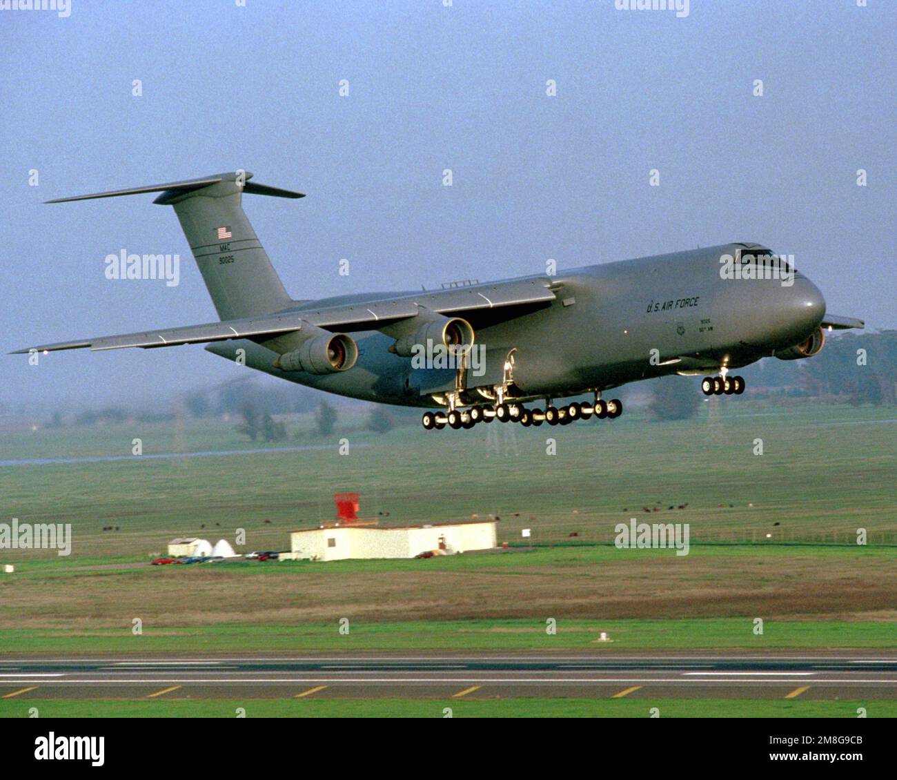 A right side view of a 75th Airlift Squadron (75th AS) C-5 Galaxy ...