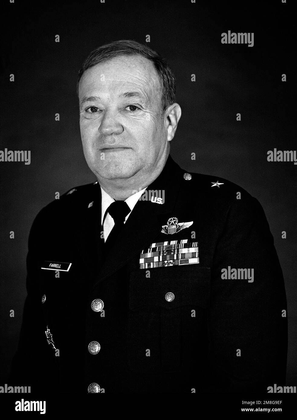 BGEN Ronald E. Farrell, USAF (uncovered). Country: Unknown Stock Photo ...