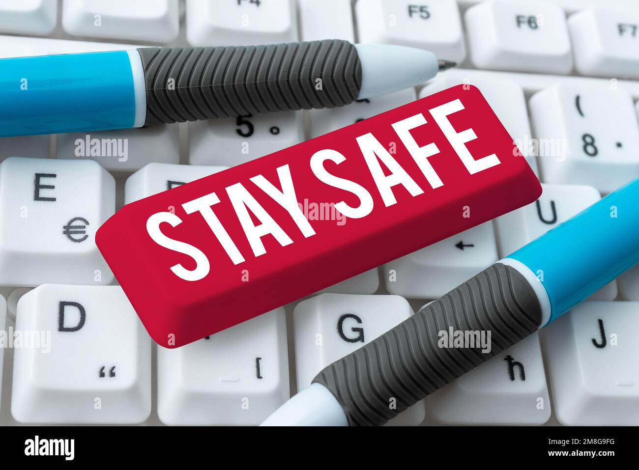 Conceptual display Stay Safe. Business showcase secure from threat of ...