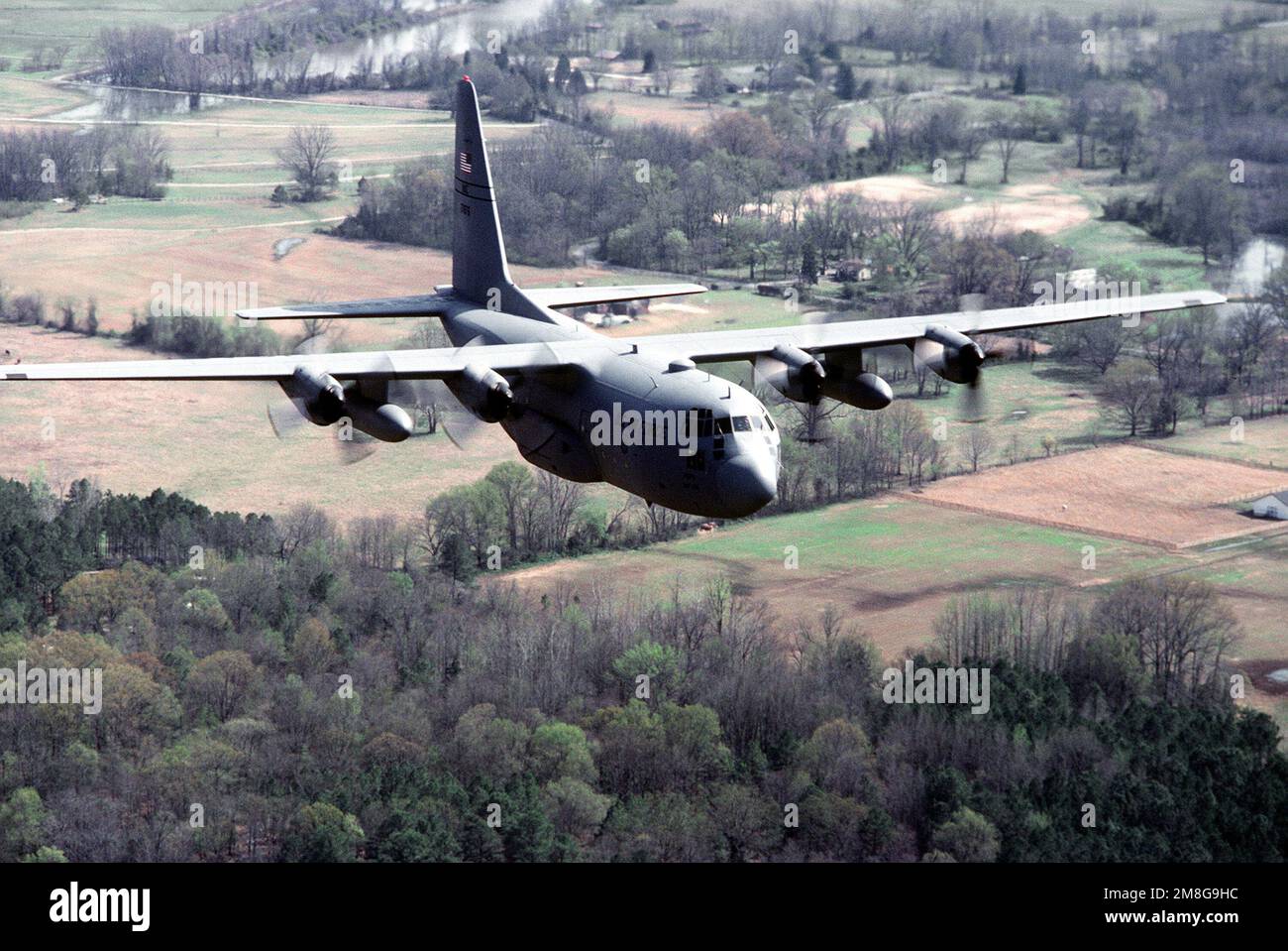 A C-130E Hercules aircraft from the 50th Airlift Squadron (50th AS ...