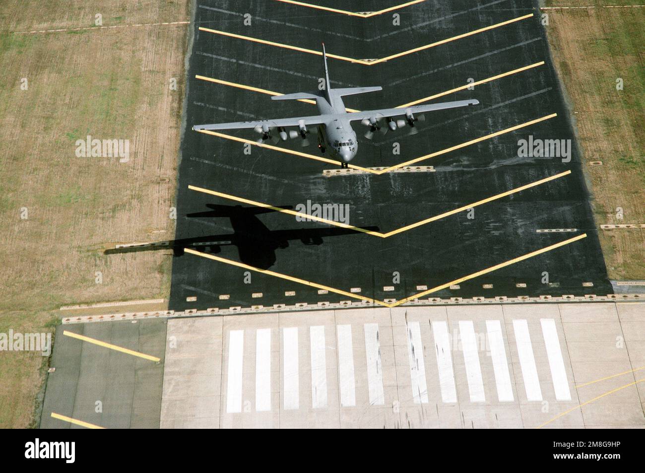 A C-130E Hercules aircraft from the 50th Airlift Squadron (50th AS ...