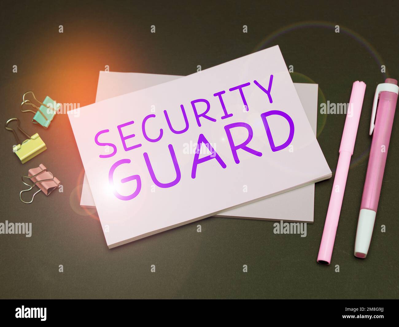Text sign showing Security Guard. Word for tools used to manage ...