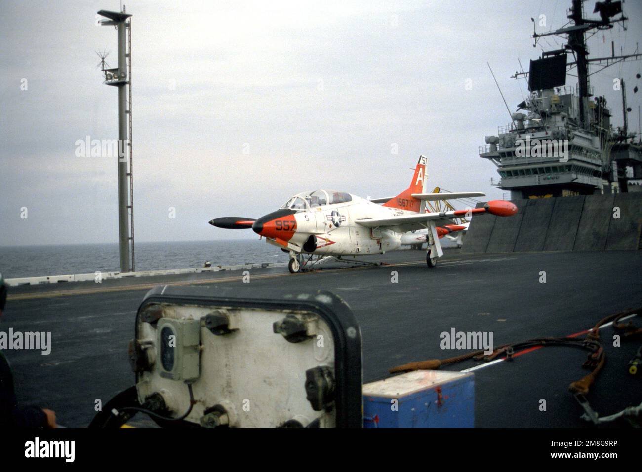 A T-2C Buckeye aircraft of Training Squadron 19 (VT-19) is ready for ...