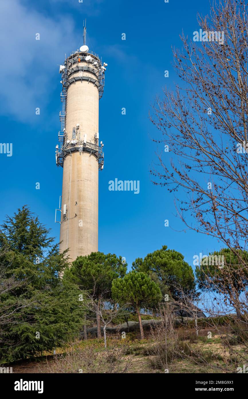 Communications tower for the installation of antennas and devices for ...